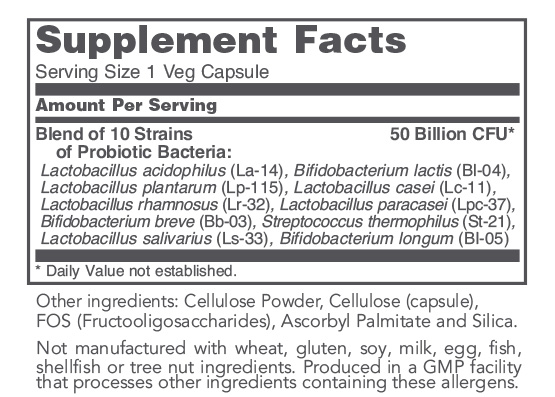 ProtoDophilus™ 50 Billion, 10 Strains - Protocol for Life Balance