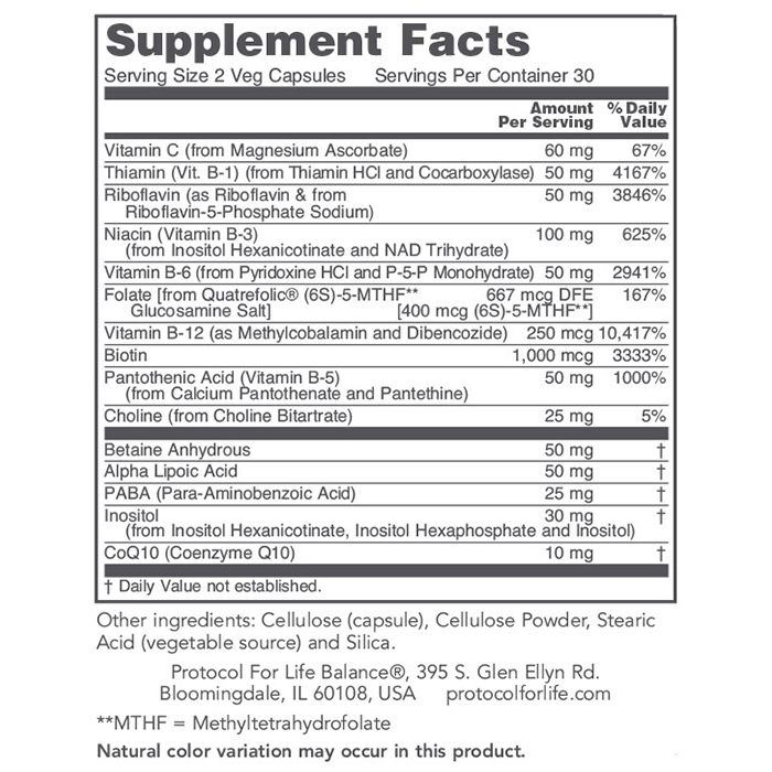 B Complex Neuro Factors With Alpha Lipoic Acid and CoQ10 - Protocol for ...