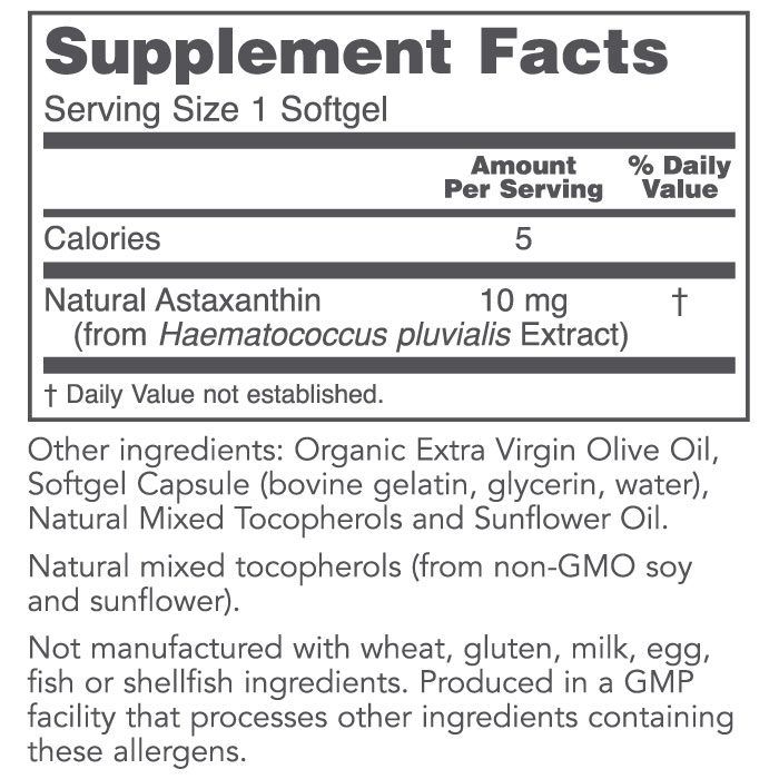 Astaxanthin, 10 mg | Protocol 2019