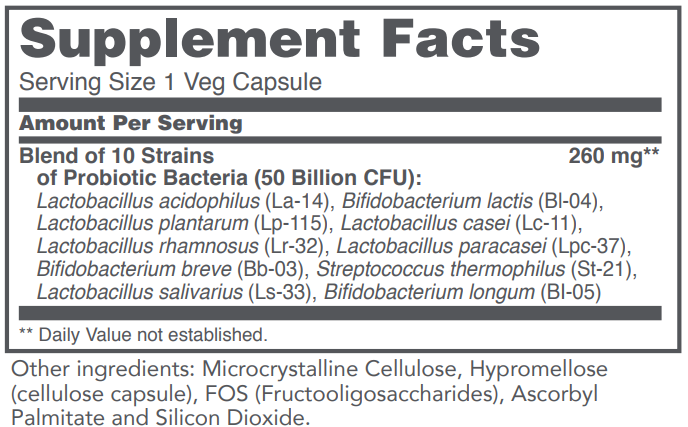 ProtoDophilus™ 50 Billion, 10 Strains - Protocol for Life Balance